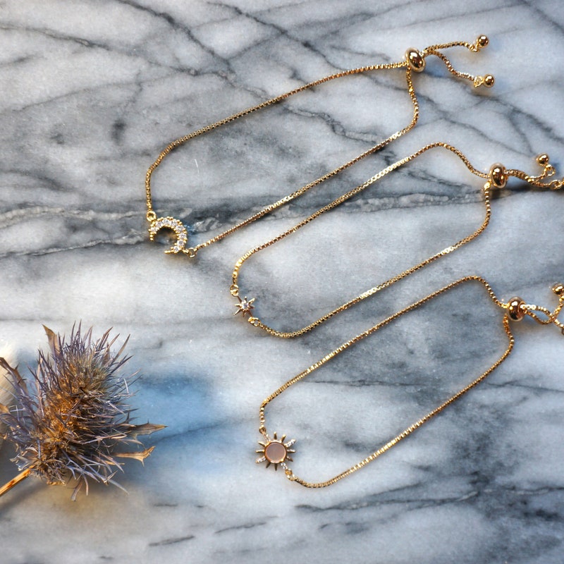 Sun and Moon Bracelet - Etsy