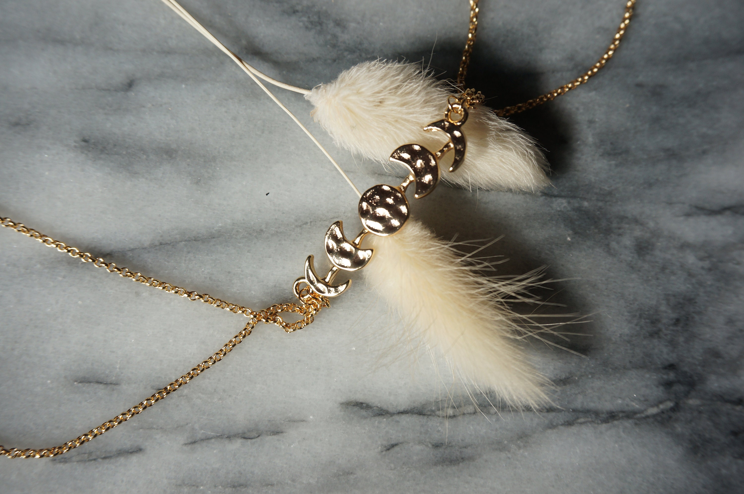 Hammered Moon Phase Gold Body Chain - Etsy