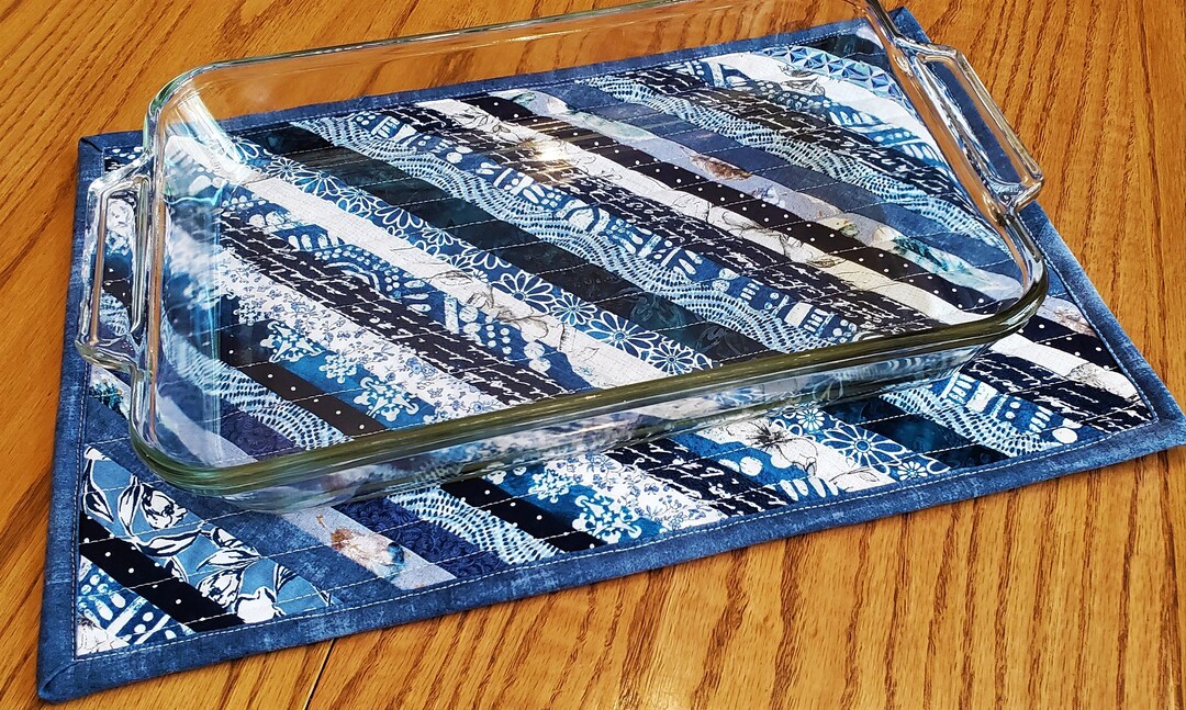 Insulated Hot Pad, XL, Modern Design, Colorful Hot Pad, Large Quilted ...