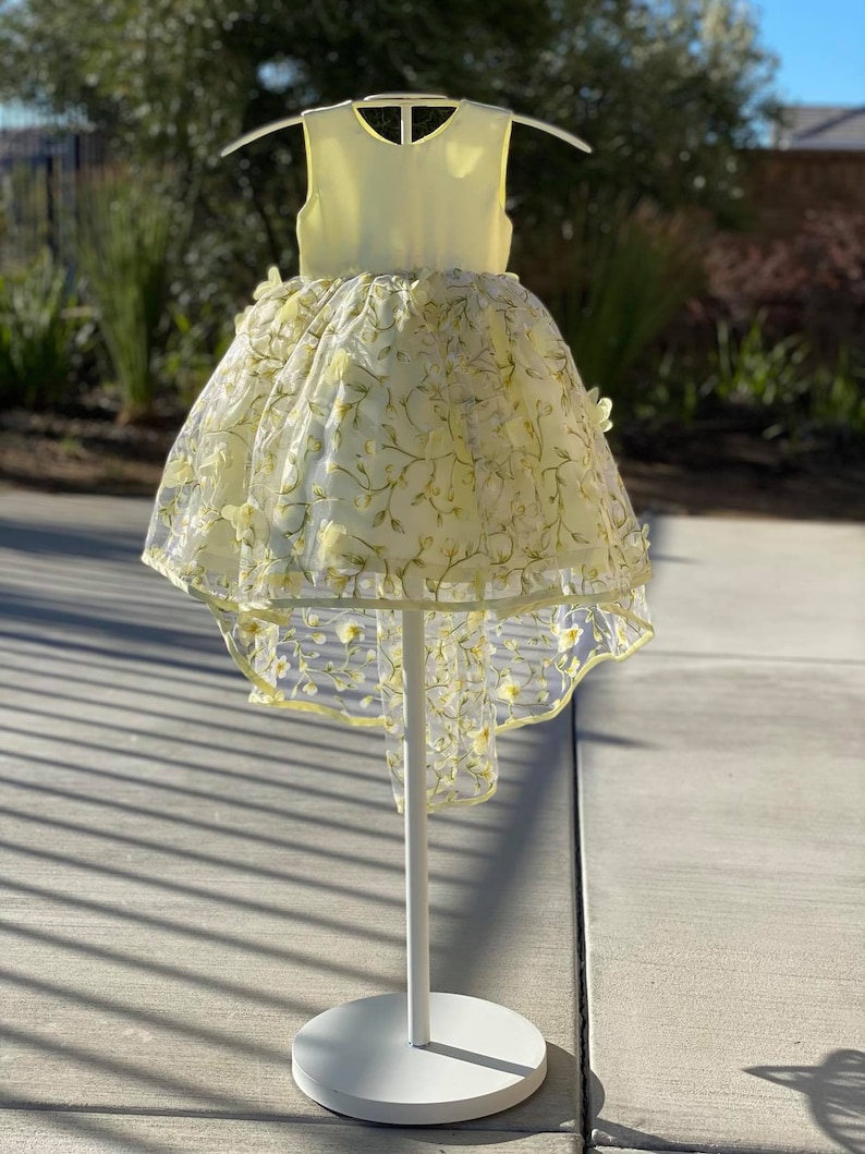 Girls/toddler Princess Yellow Floral Dress - Etsy