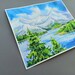 Alaska Art Snowy Mountain Peaks Painting Mountain and Lake Original ...