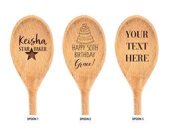 Engraved Real Men Bake Wood Spoon Gift 14 Inch Host Gift - Etsy