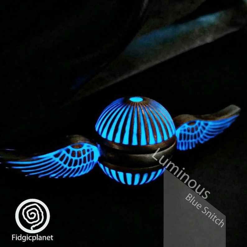 Metal Fidget Spinner Luminous Blue Snitch - Etsy Hong Kong