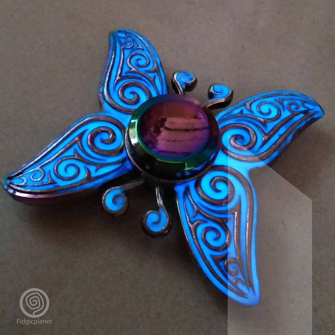 Metal Fidget Spinner Luminous Butterfly - Etsy