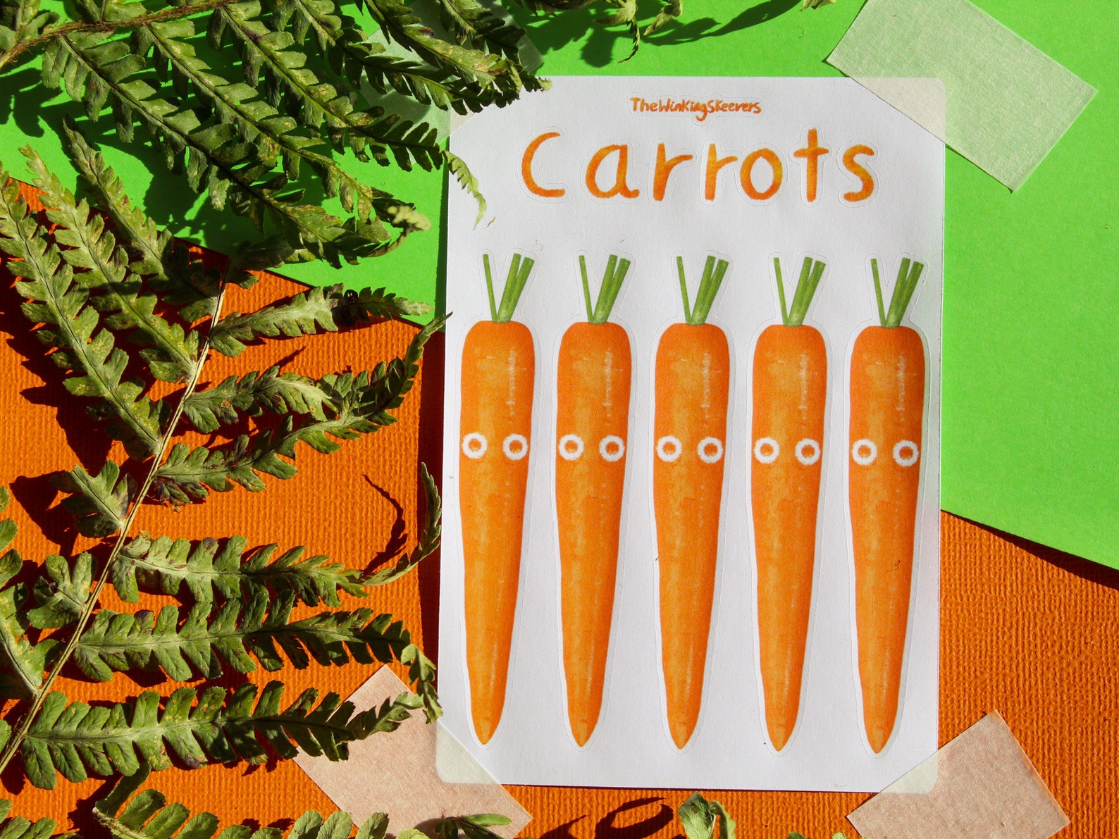 Carrot Creatures Matte Glossy Sticker Sheets Cute Carrot Creatures ...