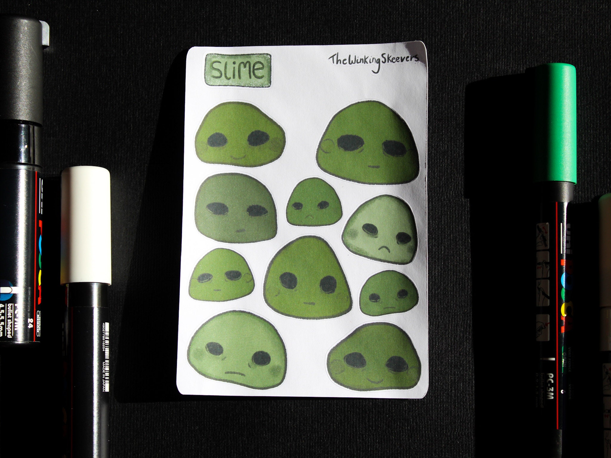 Slime Creatures Matte / Glossy Sticker Sheet Cute Slime Scrap Book ...