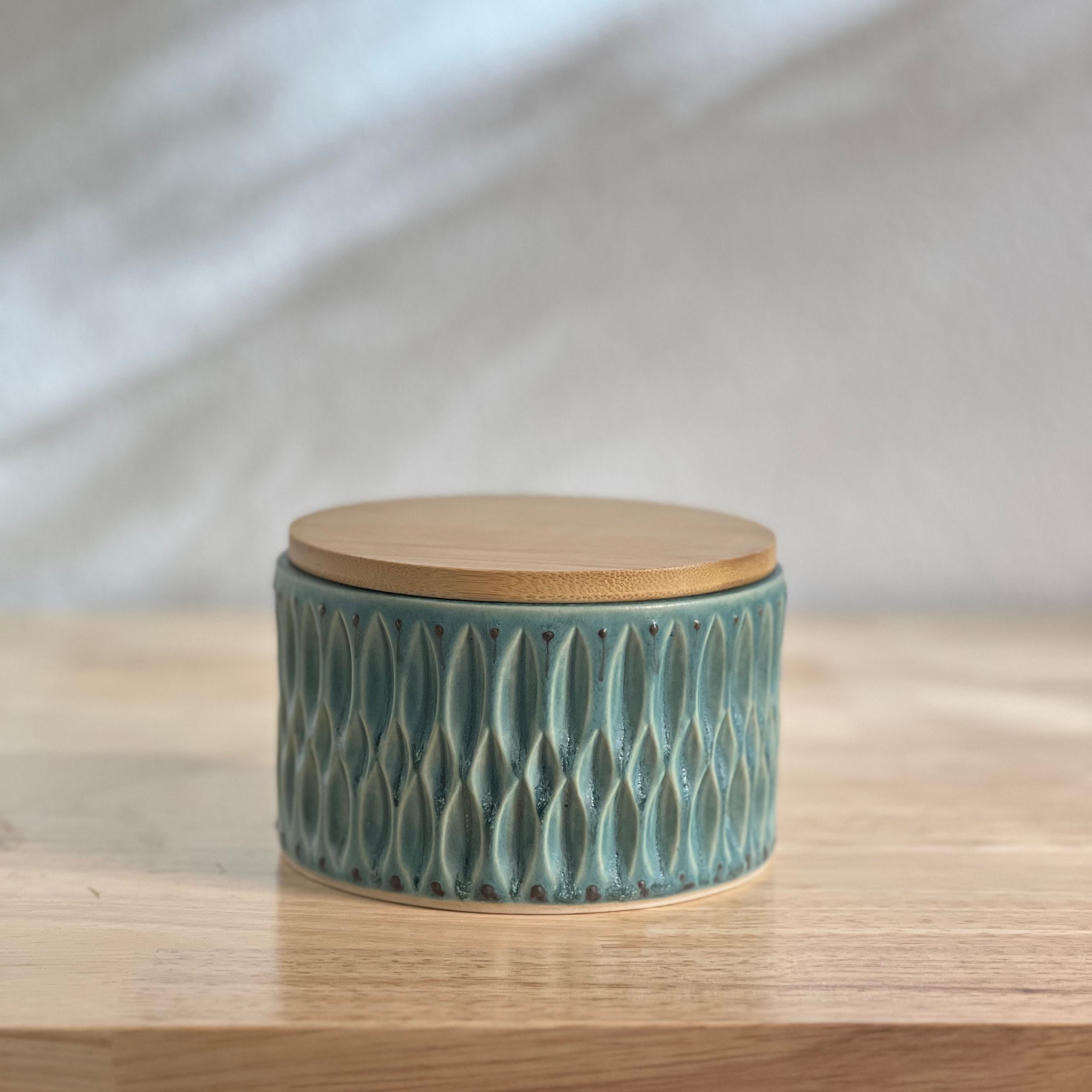 Green Ceramic Canisters - Etsy