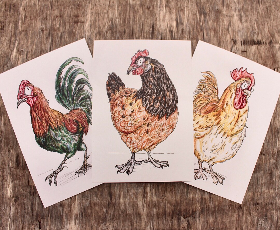 LIMITED EDITION 3 Breeds of Chicken Set of 3 Chicken - Etsy Canada