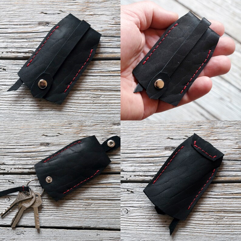 Set of 4 Key Holder Patterns. Leather Key Case PDF Template. - Etsy