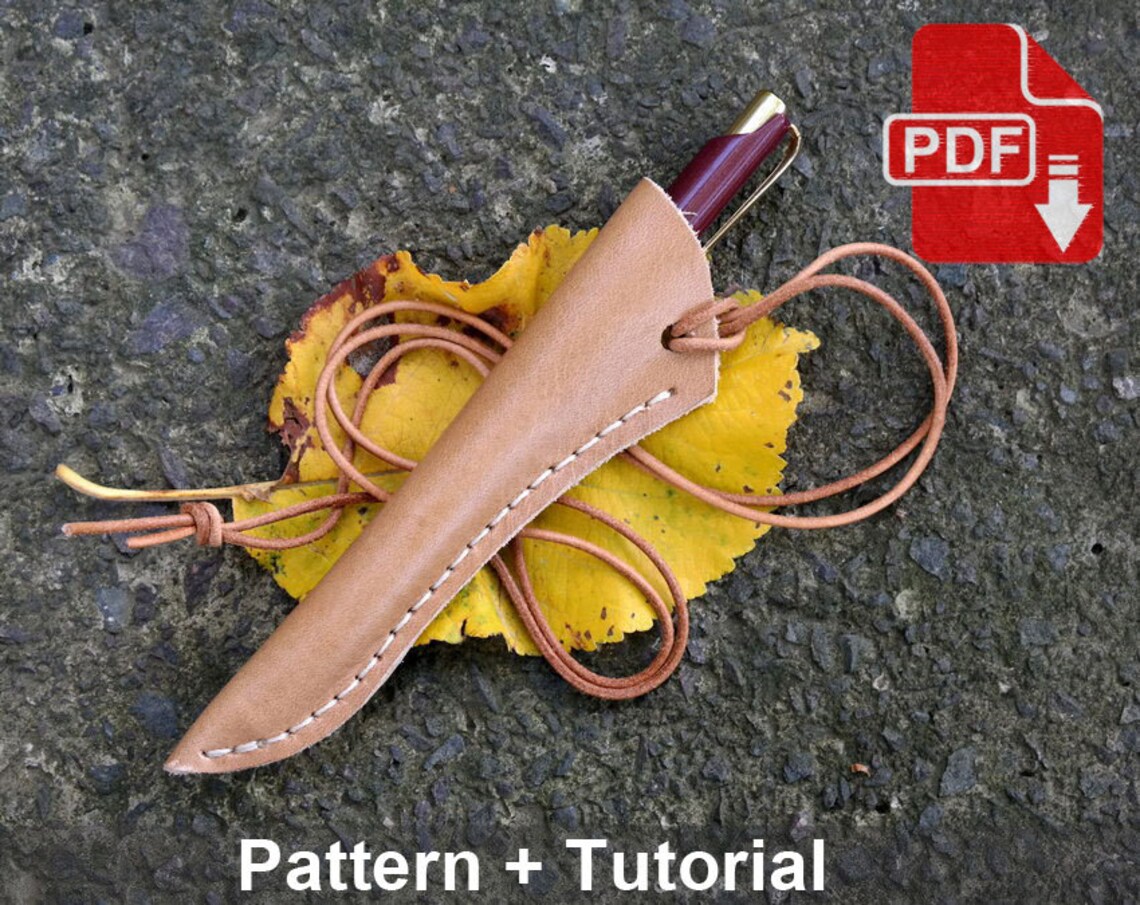 Leather Pen Holder Pattern. Pencil Case PDF Template. Pen - Etsy