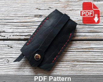 Leather Key Holder PDF Pattern. Leather Key Pouch. Key Bag. - Etsy