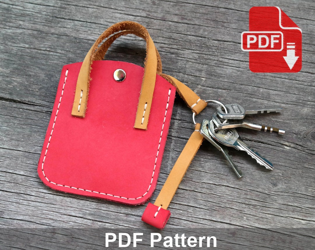 Leather Key Holder PDF Pattern. Leather Key Pouch. Cute Mini Bag ...