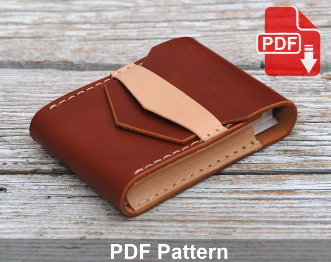 Leather Business Card Holder PDF Pattern. Template of Pocket - Etsy