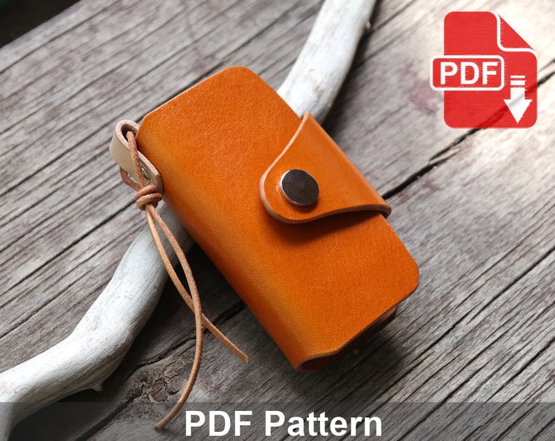 Leather Key Holder PDF Pattern. Leather Key Pouch. Keys Cover. - Etsy