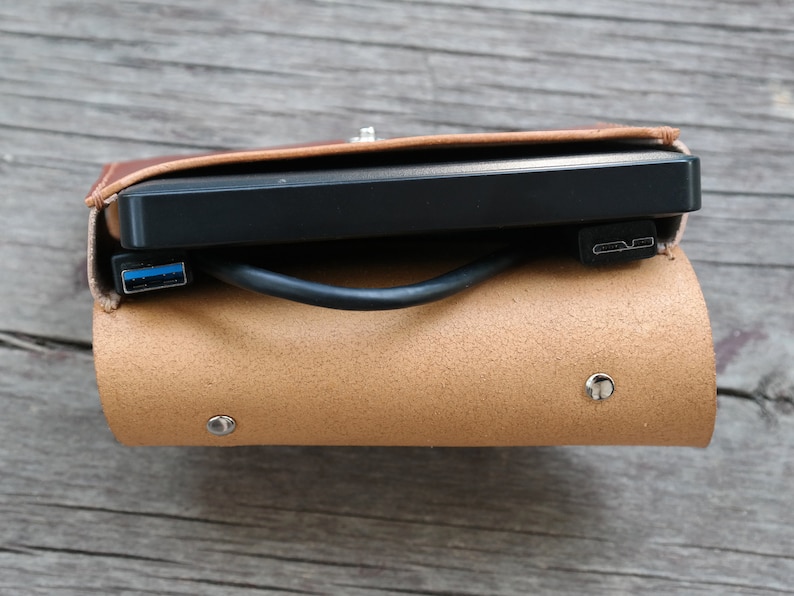 Leather Case for External HDD. Leather PDF Pattern. Hard Disk Holder ...