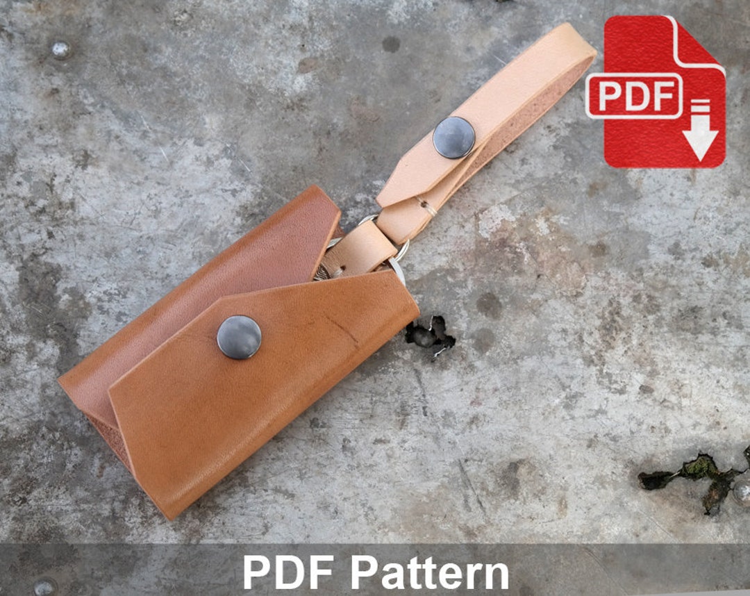 Leather Key Holder PDF Pattern. Leather Key Pouch. Key Bag. - Etsy