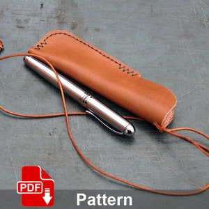 Leather Fountain Pen Holder PDF Pattern. Pen Case Template. Pen Pouch ...