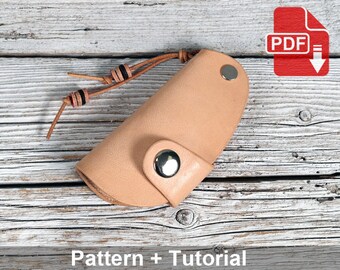 Leather Key Holder PDF Pattern. Leather Key Pouch. Keys Cover. | Etsy