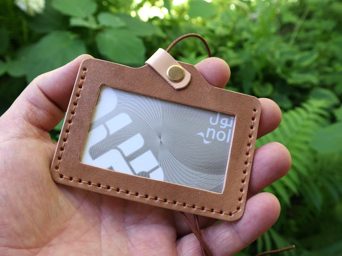 Leather ID Card Holder PDF Pattern. Leather Crafting Template. - Etsy