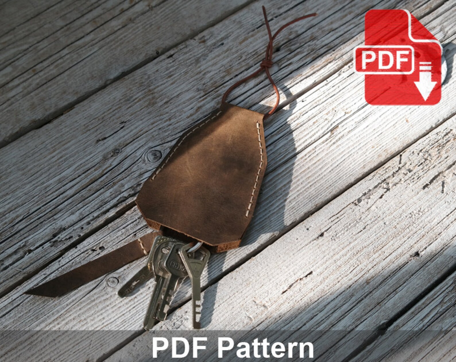 Leather Key Holder PDF Pattern. Leather Key Pouch. Key Bag. - Etsy
