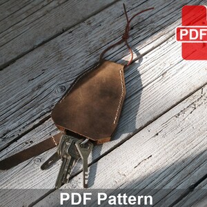 Leather Key Holder PDF Pattern. Leather Key Pouch. Key Bag. - Etsy