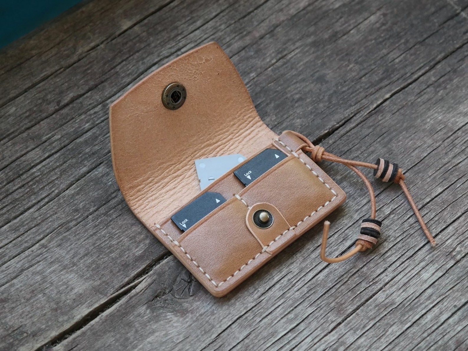 Leather 2 х SD SDHC Card Holder PDF Pattern. Card Holder Template ...