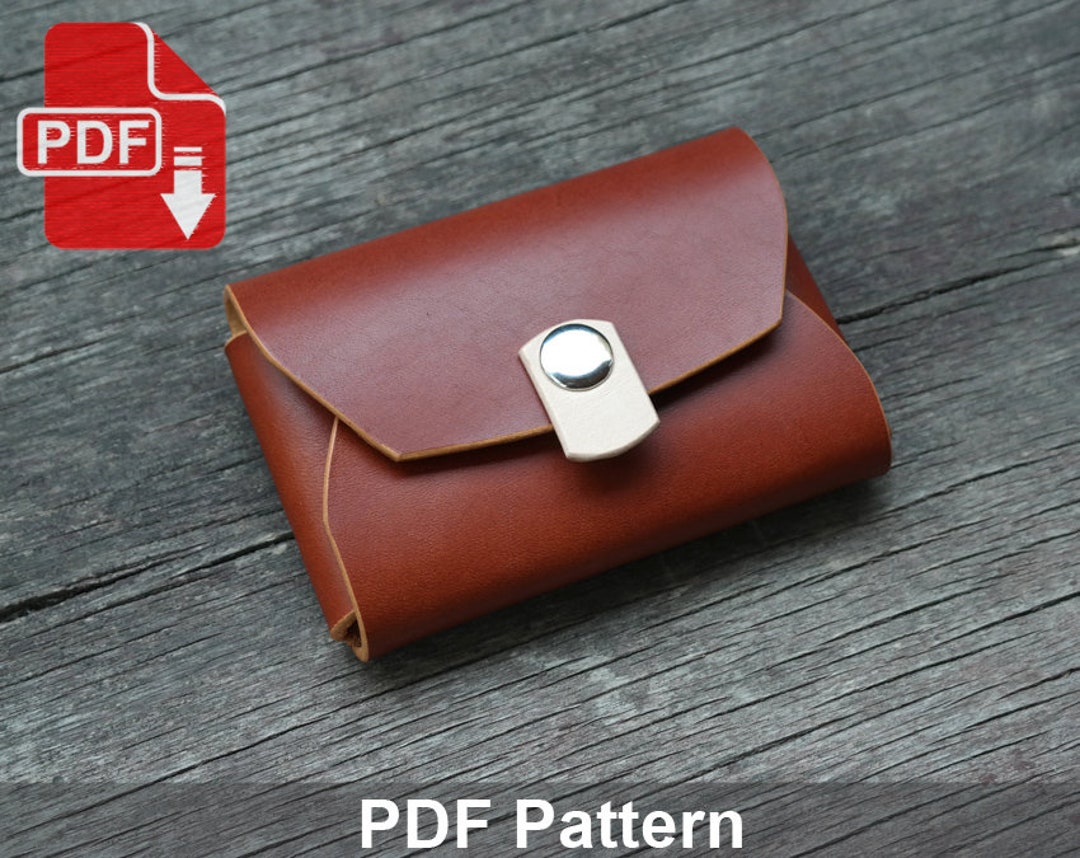 Leather Business Card Holder PDF Pattern. Template of Pocket - Etsy