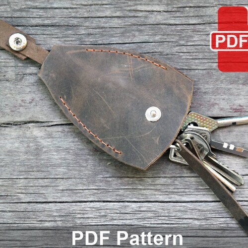 Leather Key Holder PDF Pattern. Leather Key Pouch. Keys Cover. - Etsy