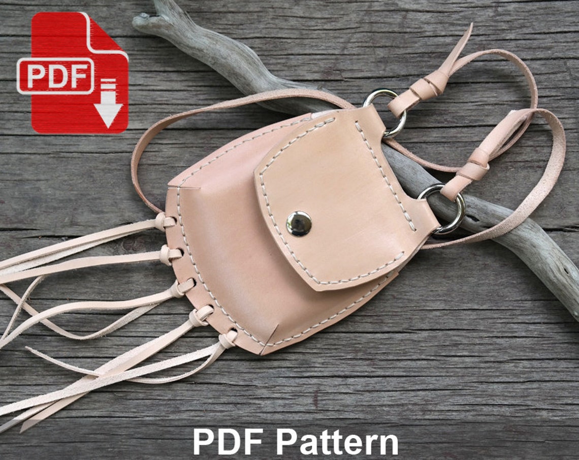 Leather Cute Mini Bag PDF Pattern. Template Small Crossbody - Etsy