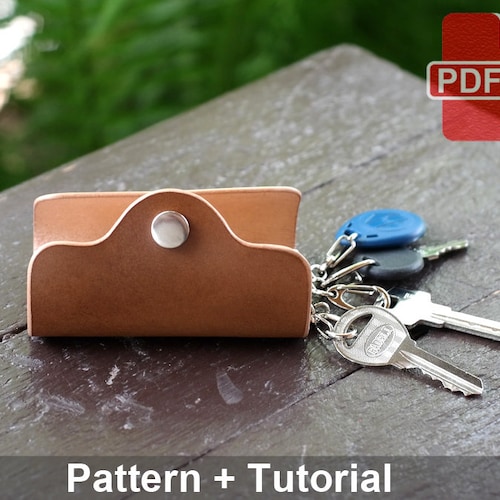Leather Key Holder PDF Pattern. Leather Key Pouch. Keys Cover. - Etsy