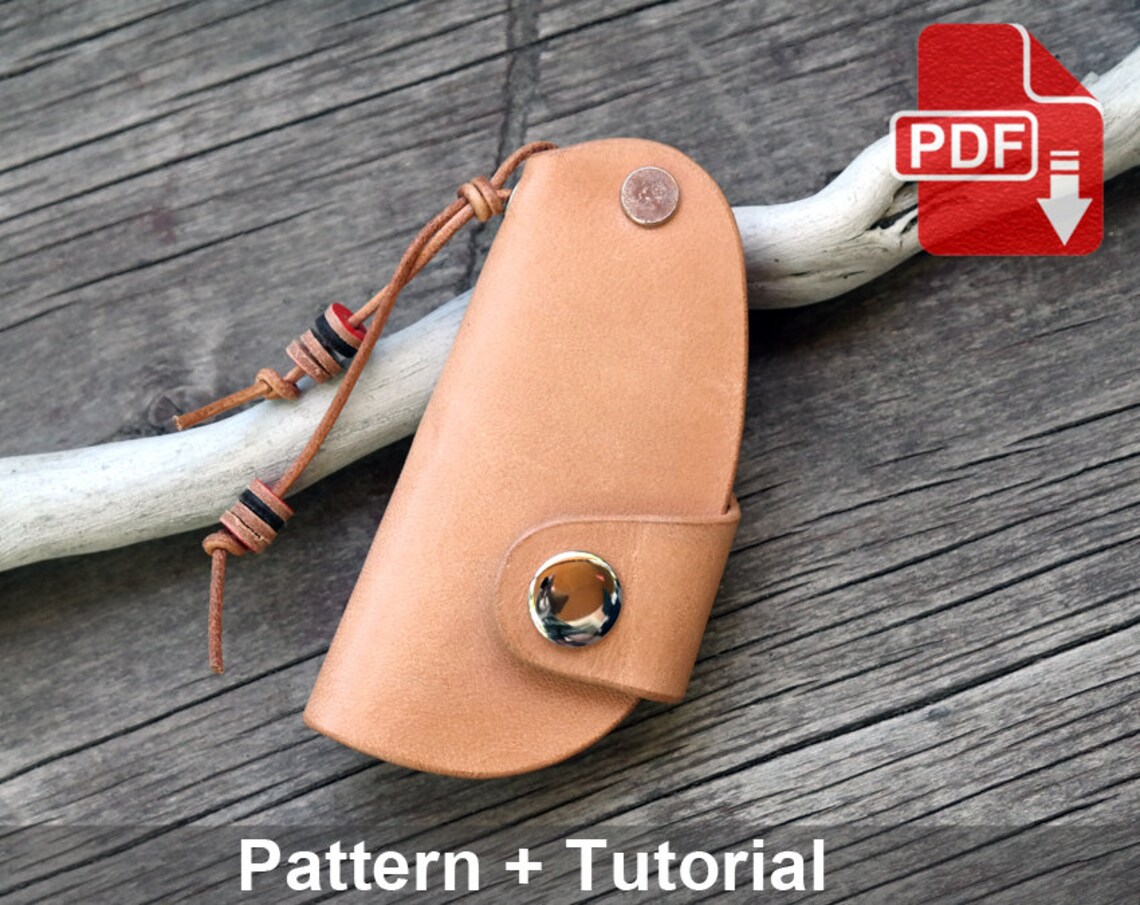 Leather Key Holder PDF Pattern. Leather Key Pouch. Key Bag. - Etsy