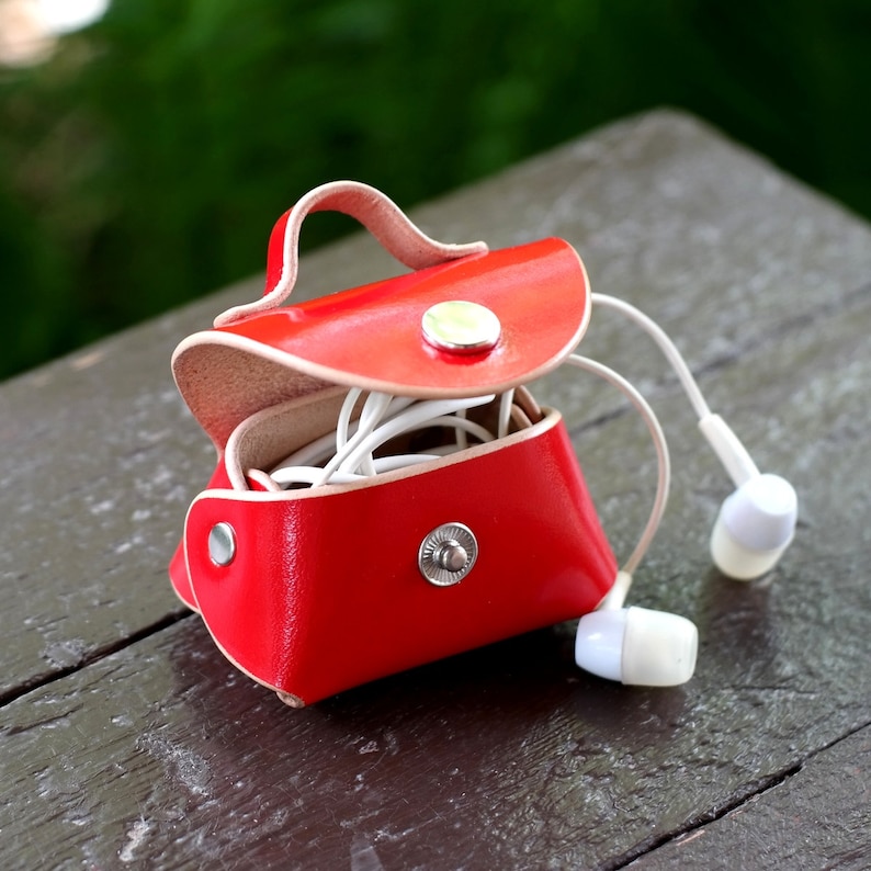 Leather Earphone Bag Pattern. Earphone Pouch. Mini Bag PDF | Etsy