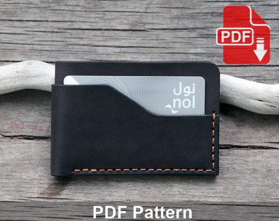 Leather Card Holder PDF Pattern. Template of Pocket Mini - Etsy