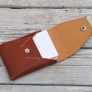 Leather Business Card Holder PDF Pattern. Template of Pocket Mini Card ...