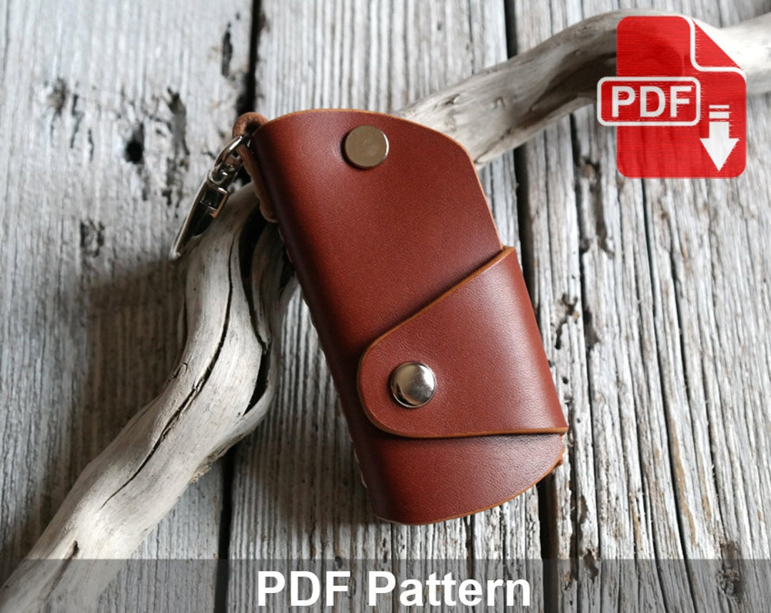 Leather Key Holder PDF Pattern. Leather Key Pouch. Key Bag. - Etsy