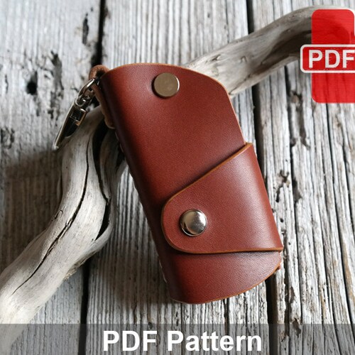 Leather Key Holder PDF Pattern. Leather Key Pouch. Key Bag. - Etsy