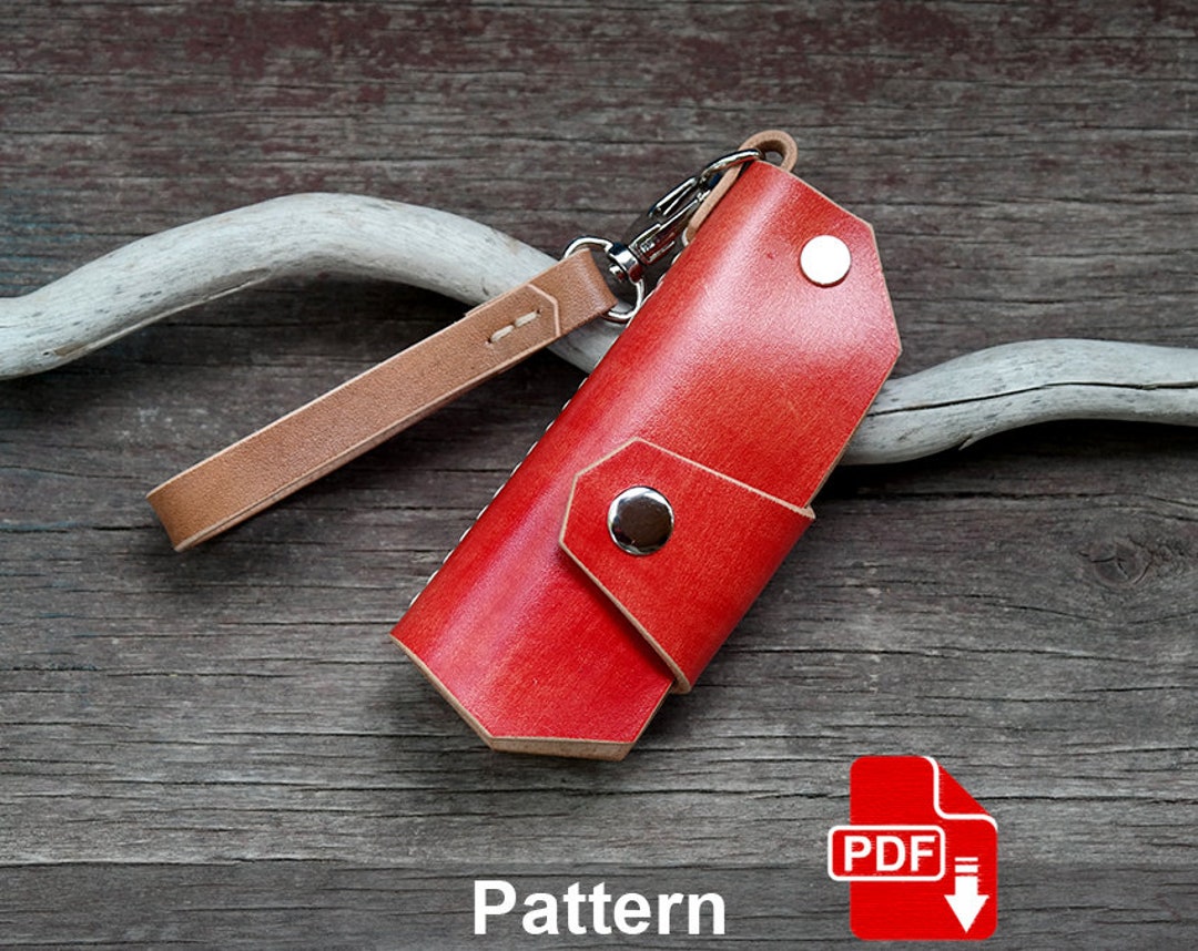 Leather Key Holder PDF Pattern. Leather Key Pouch. Leather Crafting ...