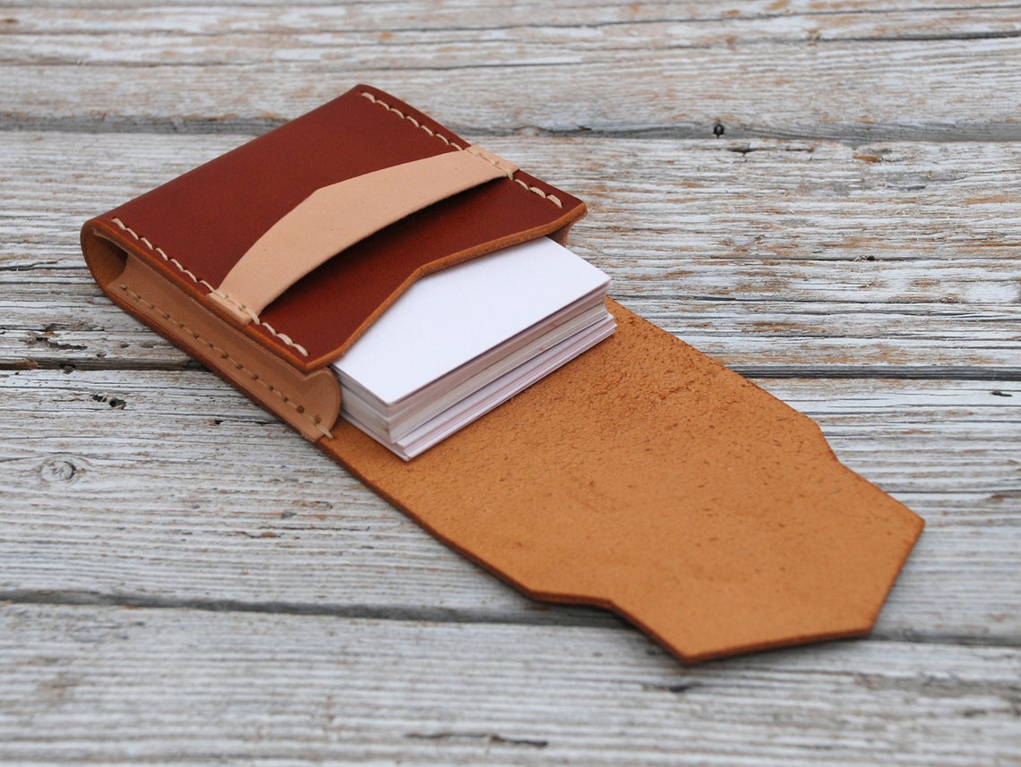 Leather Business Card Holder PDF Pattern. Template of Pocket Mini Card ...