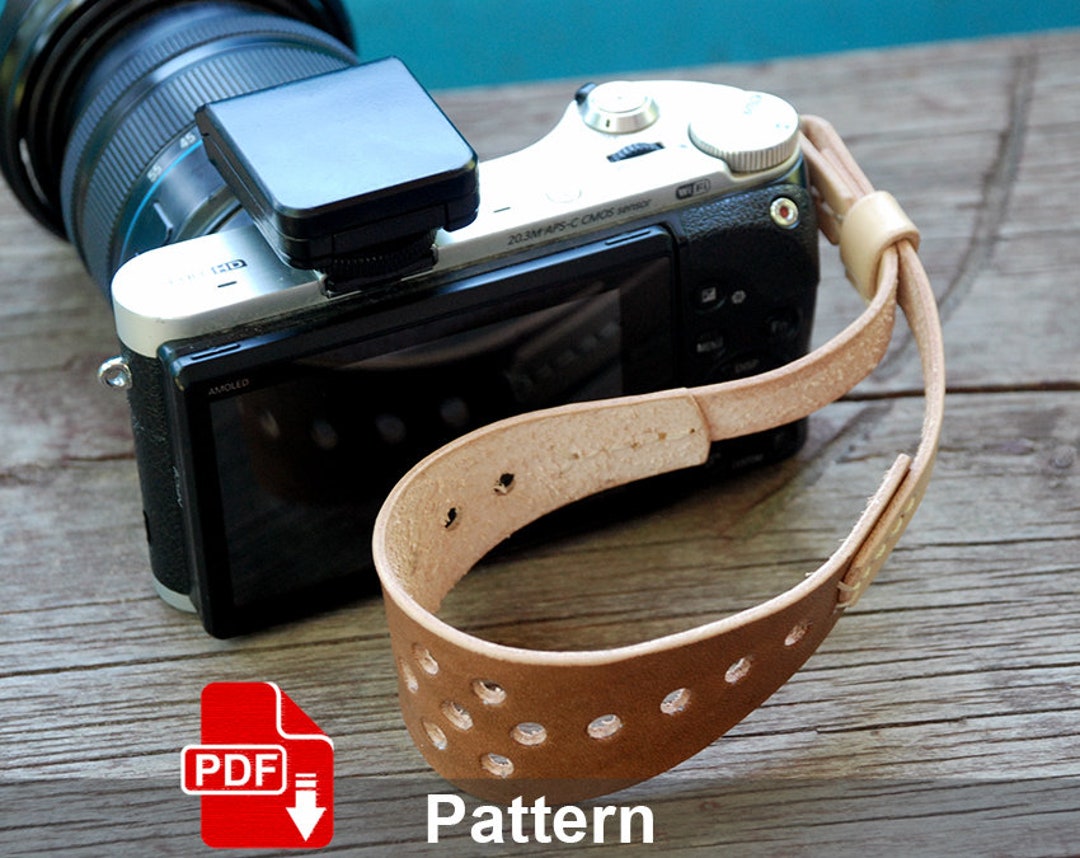 Camera Hand Strap. Mirrorless Camera Strap Template. Pdf Leather ...