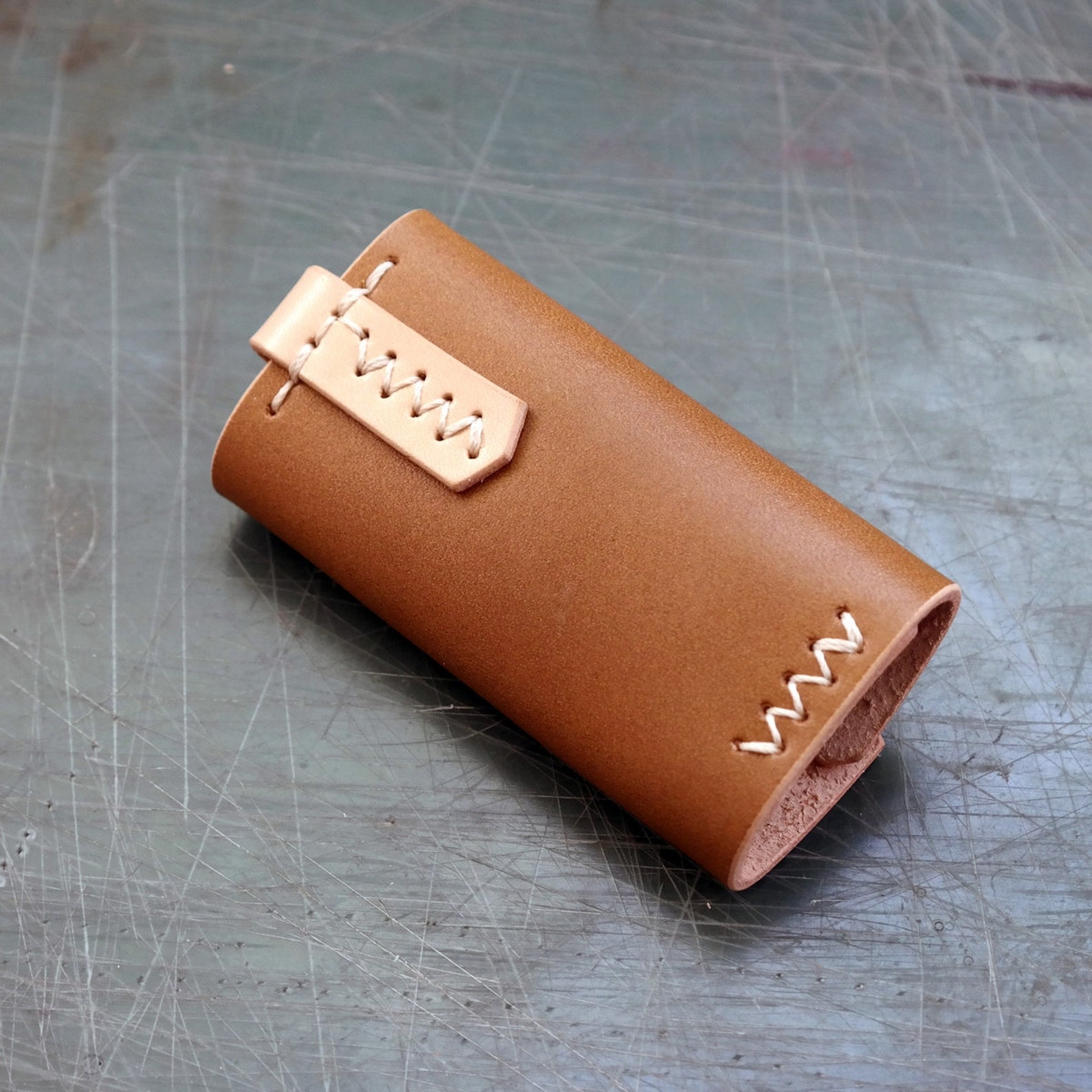 Leather Key Holder PDF Pattern. Leather Key Pouch. Keys Cover. Leather ...