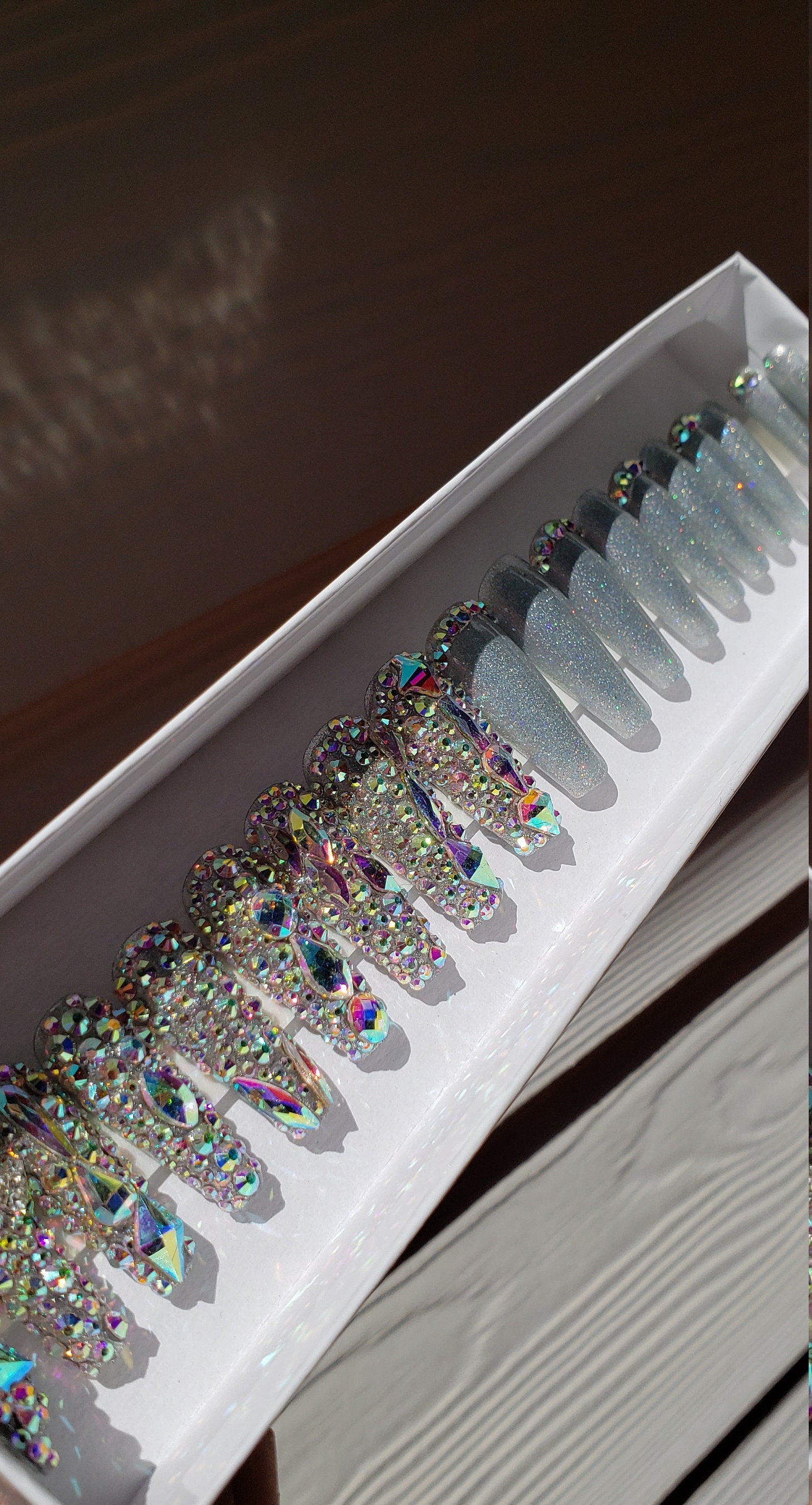 Diamond Bling Set Bling Crystal/silver Holographic Glitter - Etsy