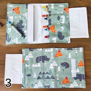 Travel Crayon Wallet Set With 4x6 Notepad and 8 Crayons Ready for Gift ...