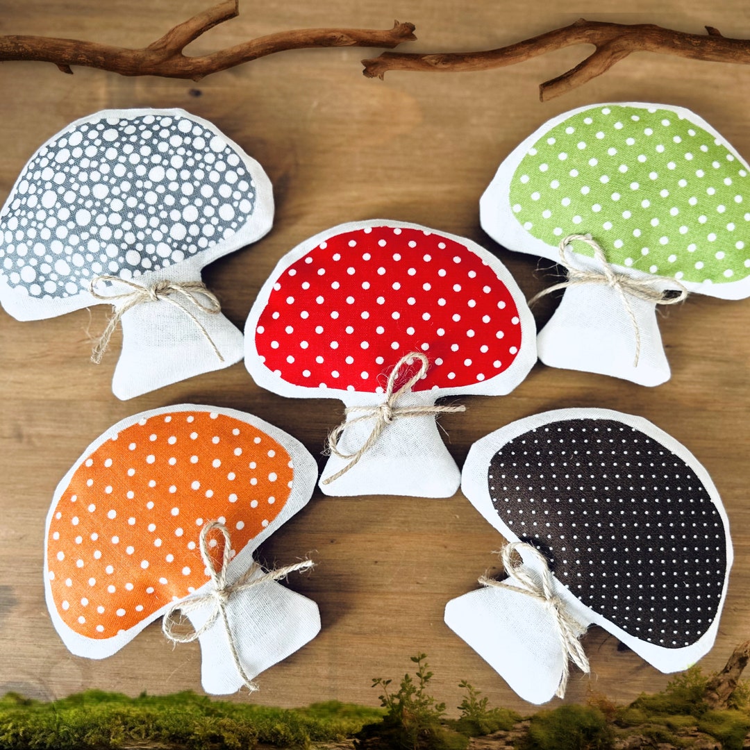 Mushroom Sachet: Linen Cotton Blend, Lavender or Peppermint - Etsy