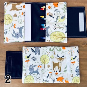 Travel Crayon Wallet Set With 4x6 Notepad and 8 Crayons Ready for Gift ...