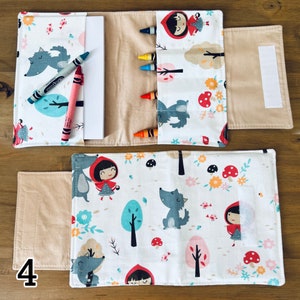 Travel Crayon Wallet Set With 4x6 Notepad and 8 Crayons Ready for Gift ...