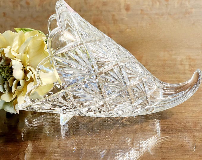 Discontinued Cornucopia Horn Basket by Waterford Marquis Cut Crystal ...