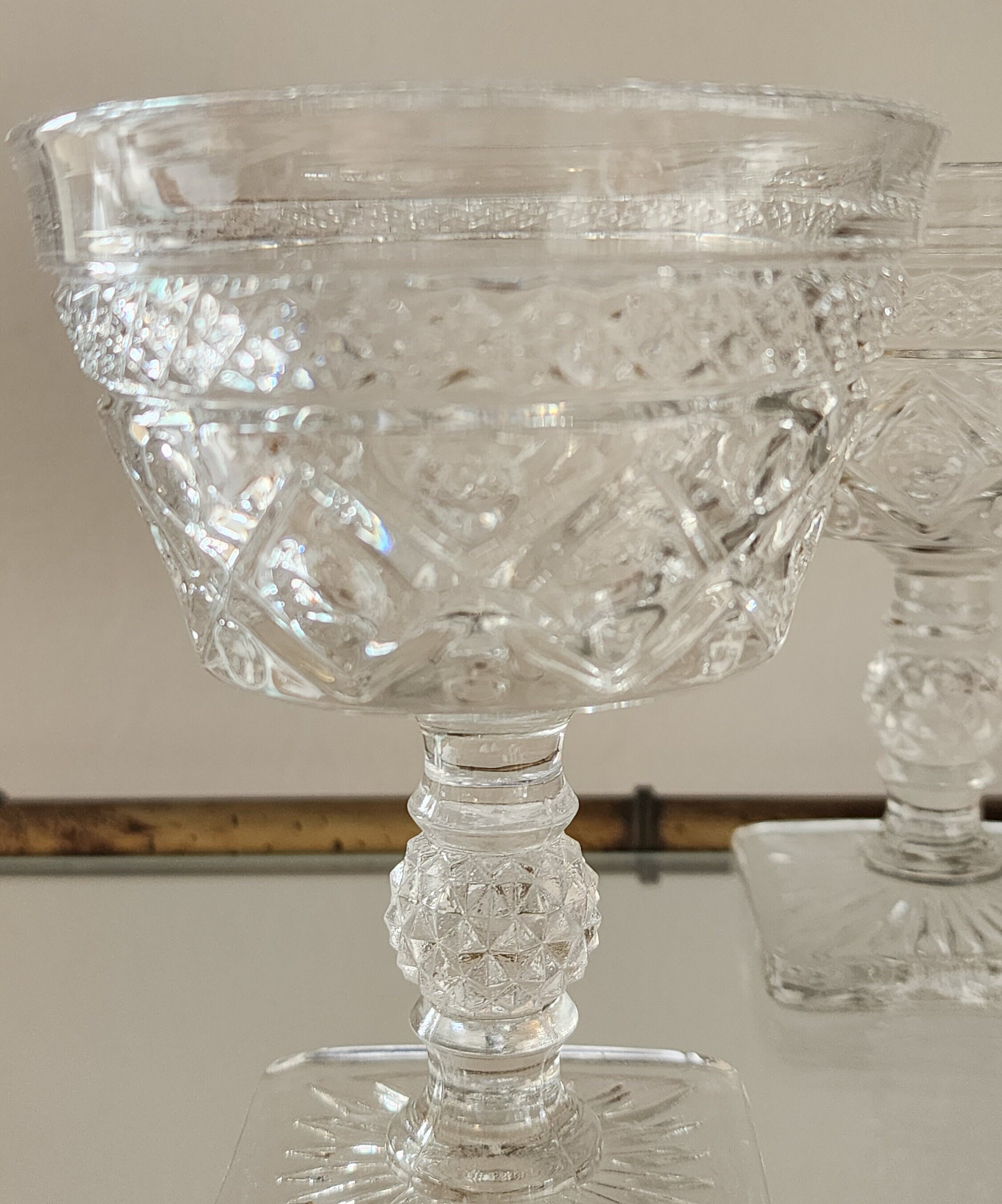 Vintage Pressed Glass Stemware Cape Cod by Imperial Glass Company ...