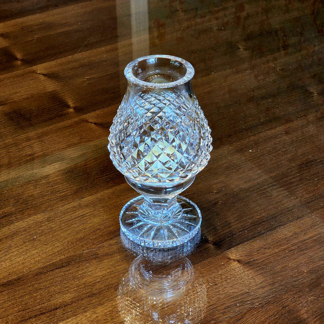 Votive Tealight Candle Holder Footed Stem Clear Cut Crystal Giftware by ...