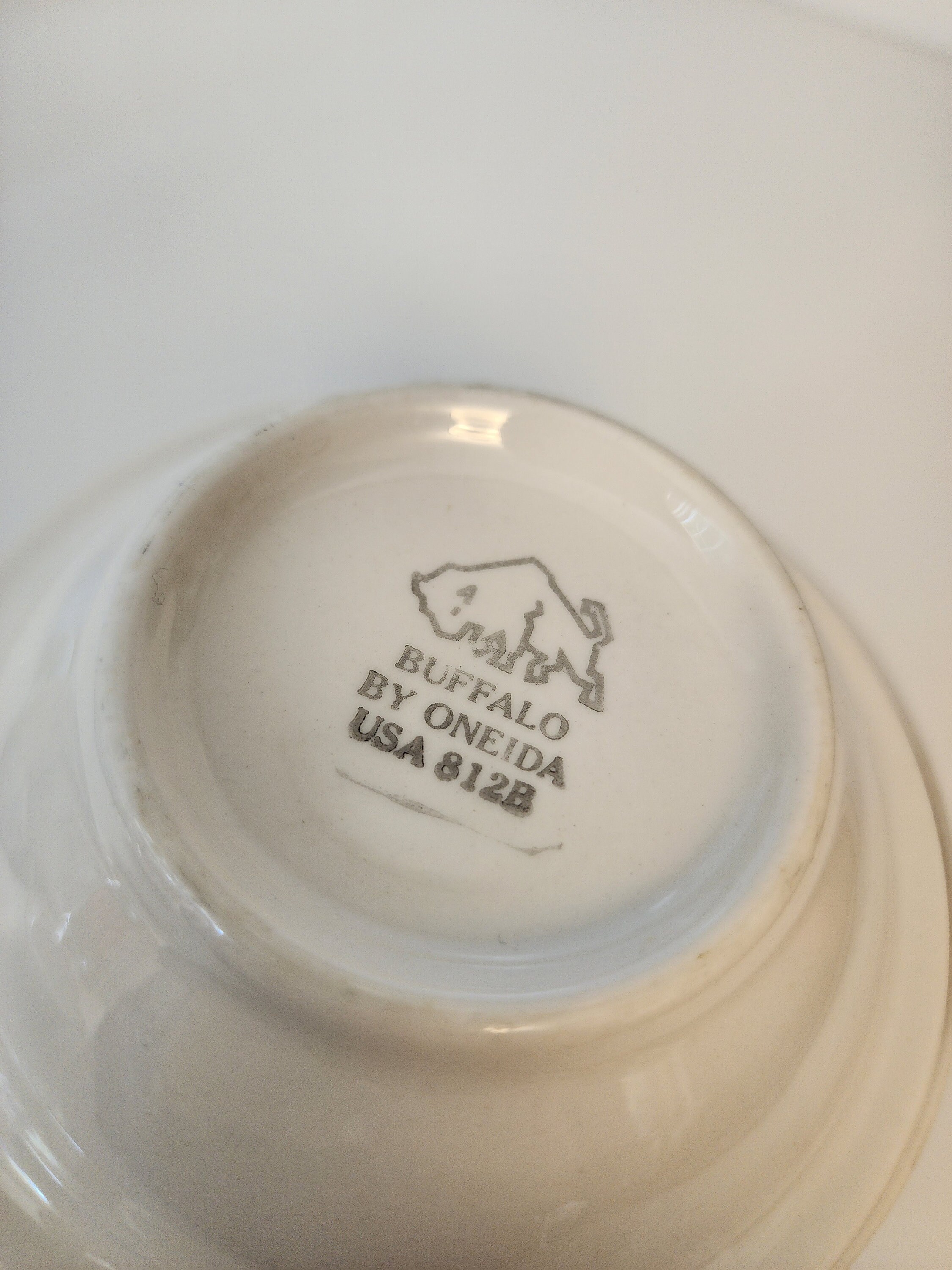 Buffalo by Oneida Restaurantware Cream Double Brown Bands Stoneware ...