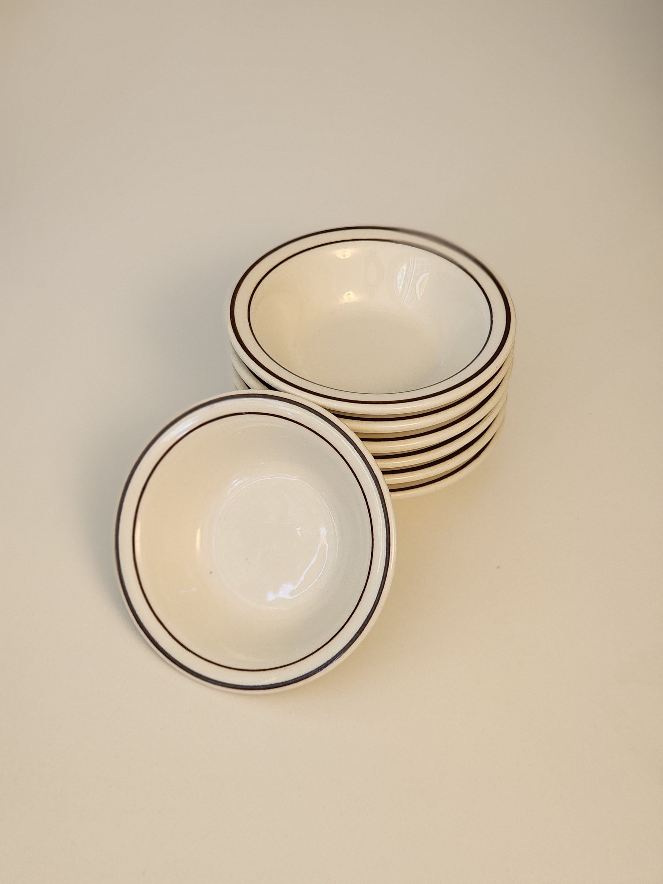 Buffalo by Oneida Restaurantware Cream Double Brown Bands Stoneware ...